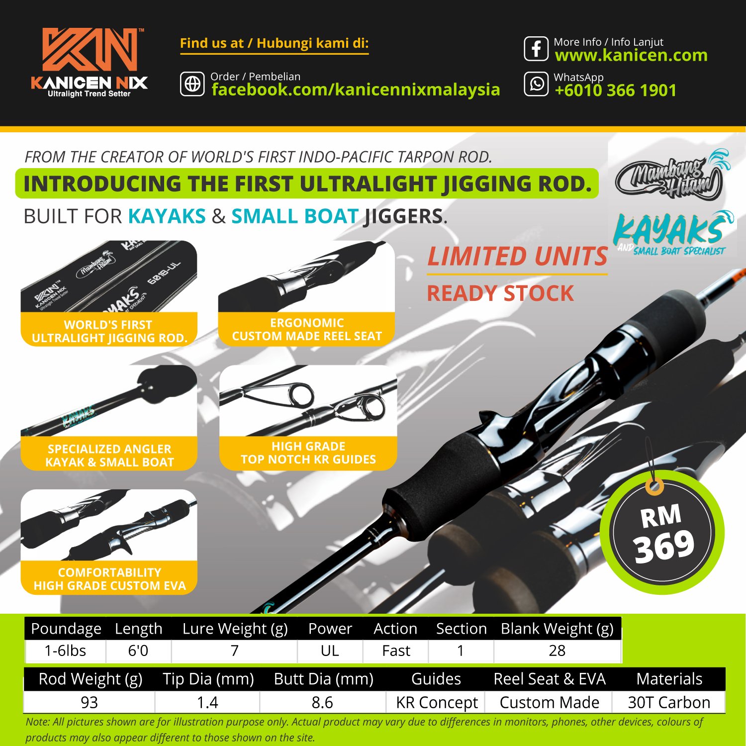 Launched: Kanicen Nix - Mambang Hitam Ultralight Jigging Rod