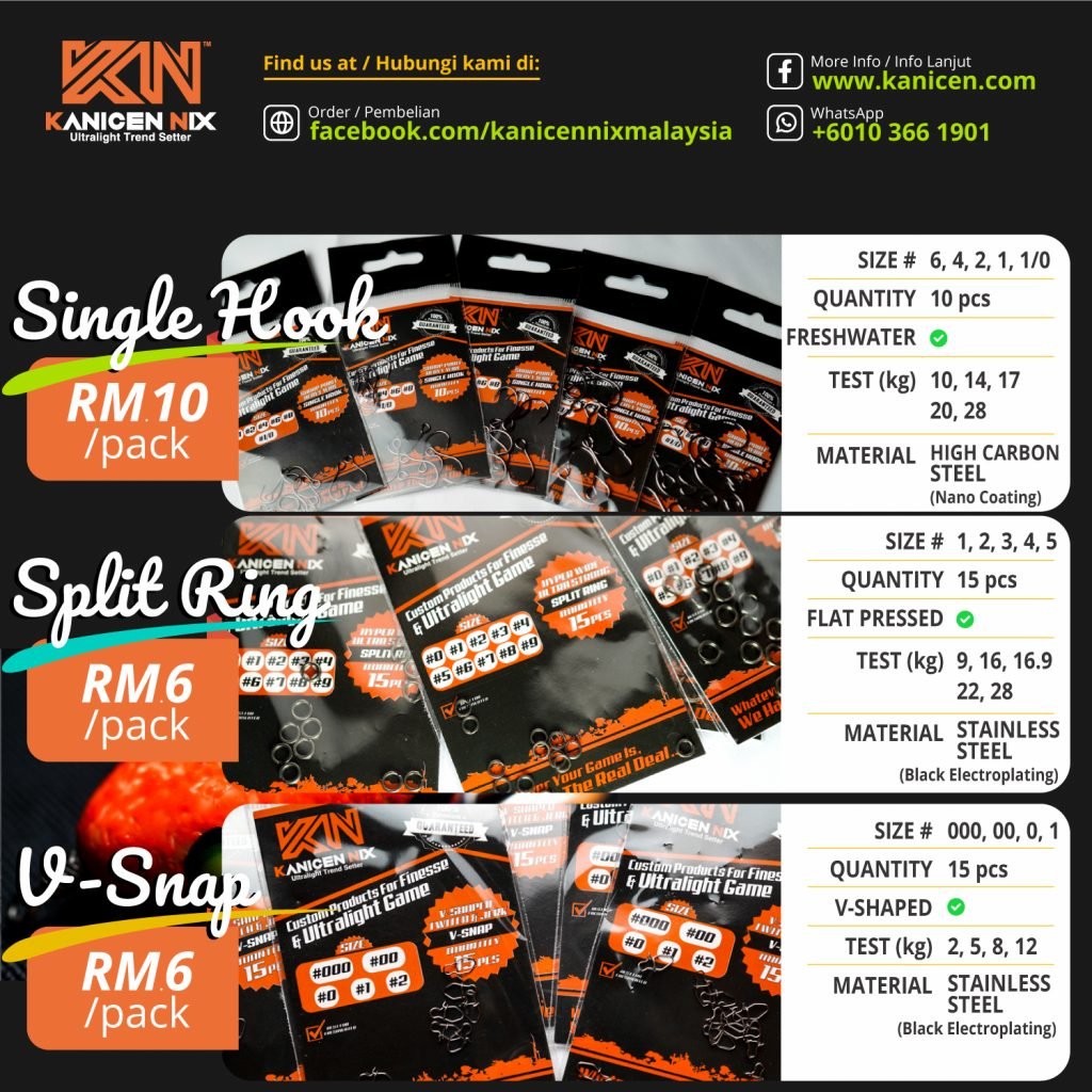 TERMINAL TACKLES: SINGLE HOOKS, SPLIT RINGS AND V-SNAP